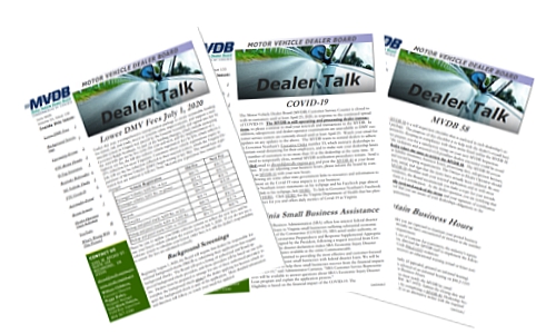 Dealer Talk News Letter – Motor Vehicle Dealer Board